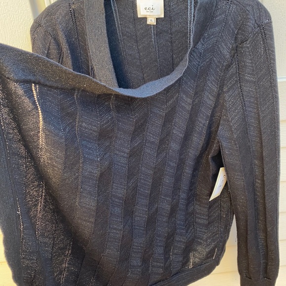 ECI | Sweaters | Eci New York Knit Metallic Open Cardigan Jacket Xl ...